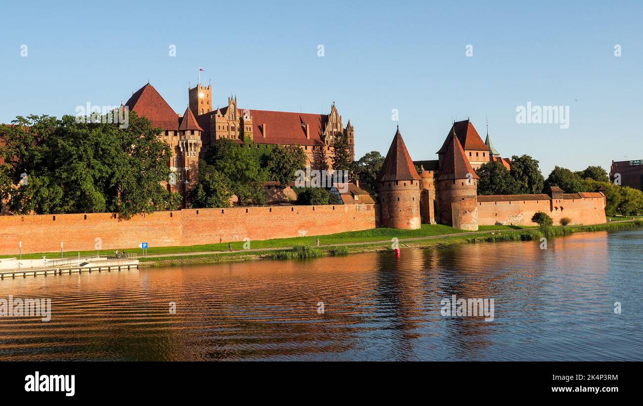 Malbork Castle, Poland - August 8, 2018: Marlbork, ancient medieval ...