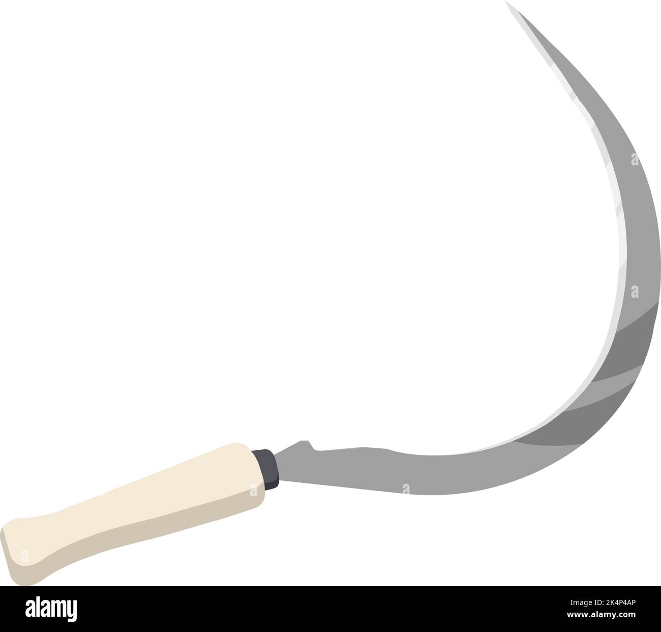 Steel sickle, illustration, vector on a white background Stock Vector ...