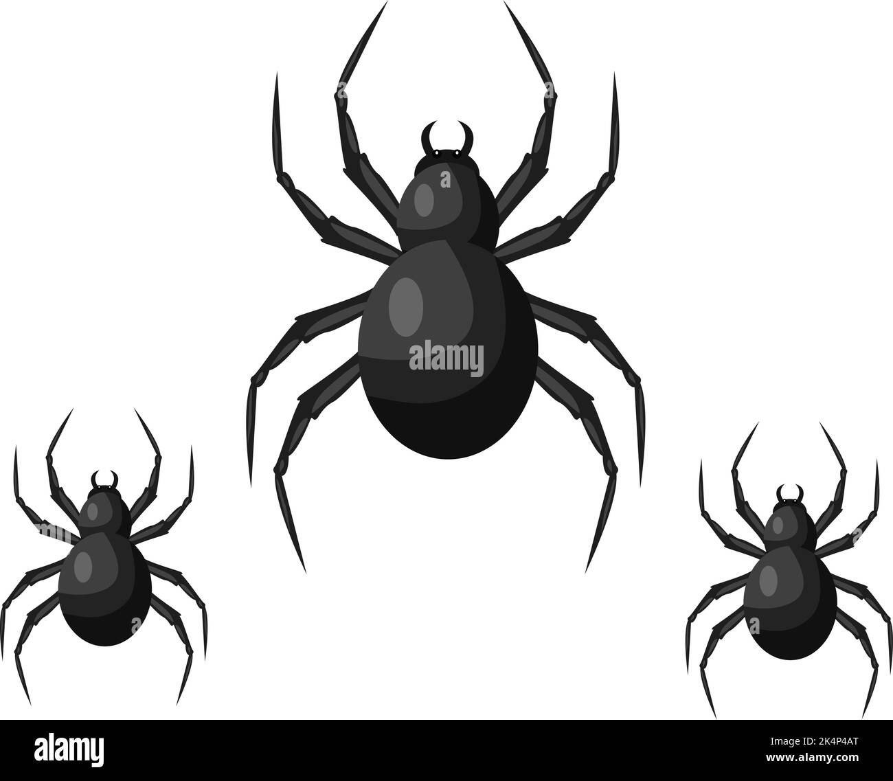 Poisonous spider, illustration, vector on a white background Stock ...