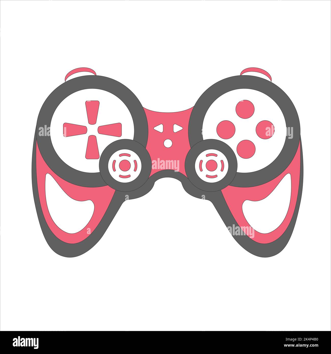 Gamepad in retro style. Game controller vector illustration isolated on white Stock Vector Image ...