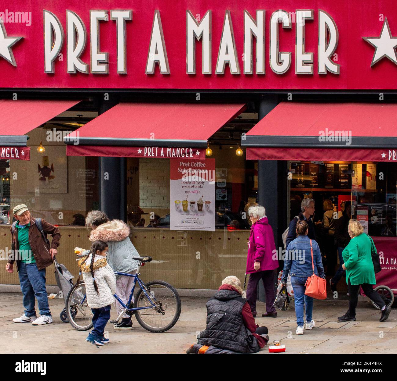 King Street, Hammersmith, London, UK showing Pret A Manger store Stock ...