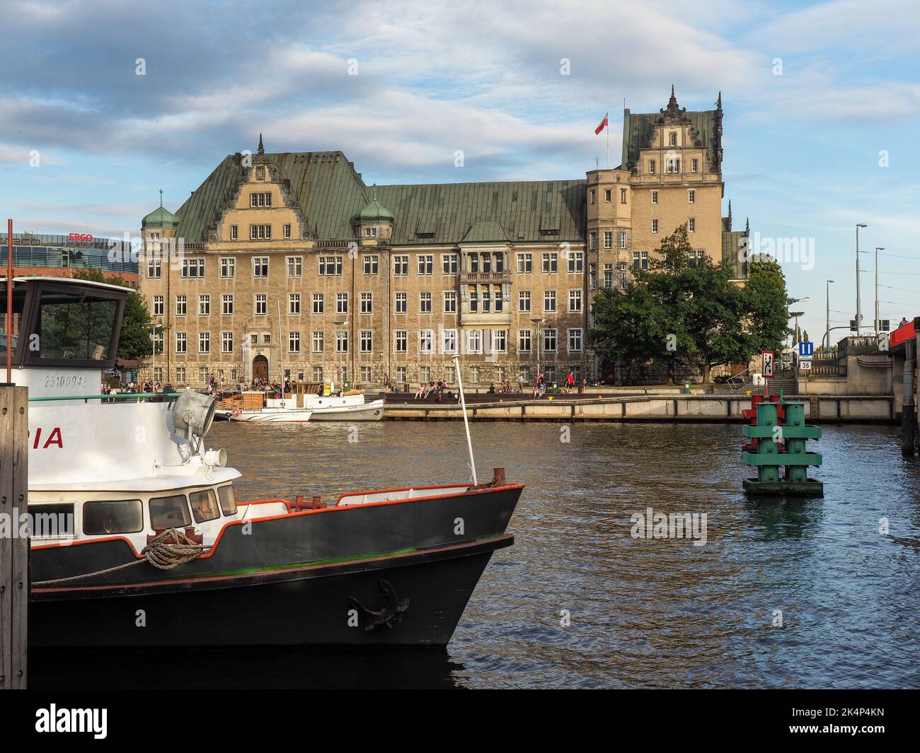 Szczecin, Poland - August 12, 2018: Historic buildings and mansions in ...