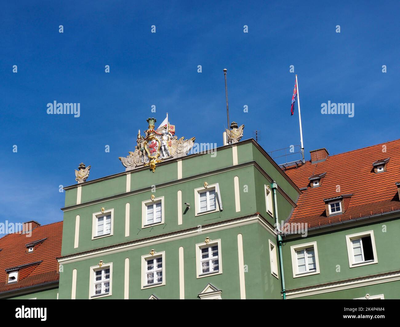 Szczecin, Poland - August 13, 2018: Historic buildings and mansions in ...