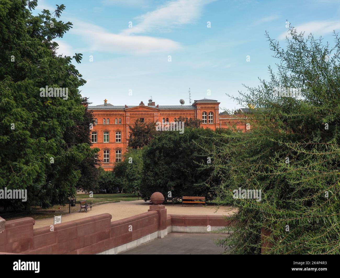 Szczecin, Poland - August 12, 2018: Historic buildings and mansions in ...