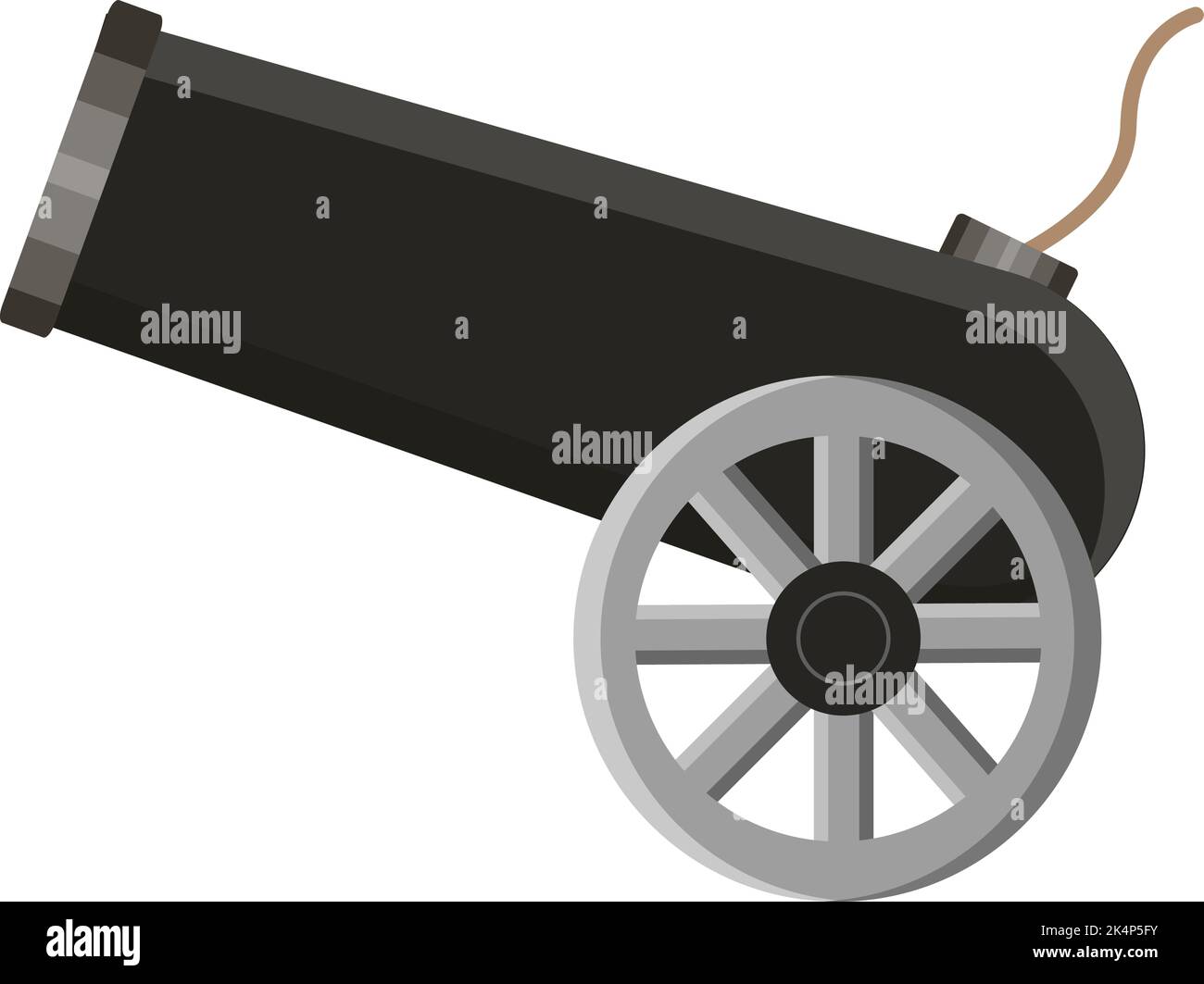 Black canon, illustration, vector on a white background Stock Vector ...