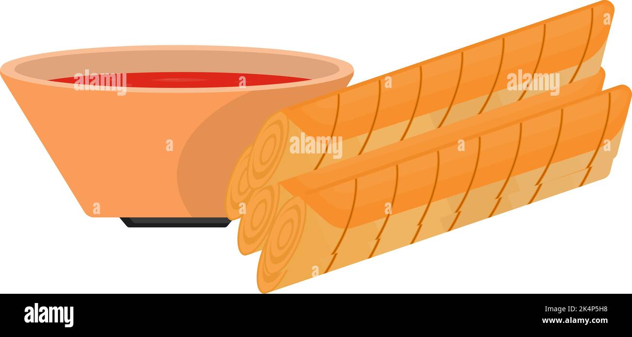How to make spring rolls Stock Vector Images - Alamy