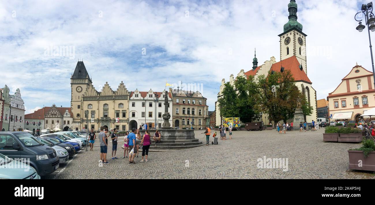 Tabor, Czech Republic - July 30, 2018: Historic city center Stock Photo ...