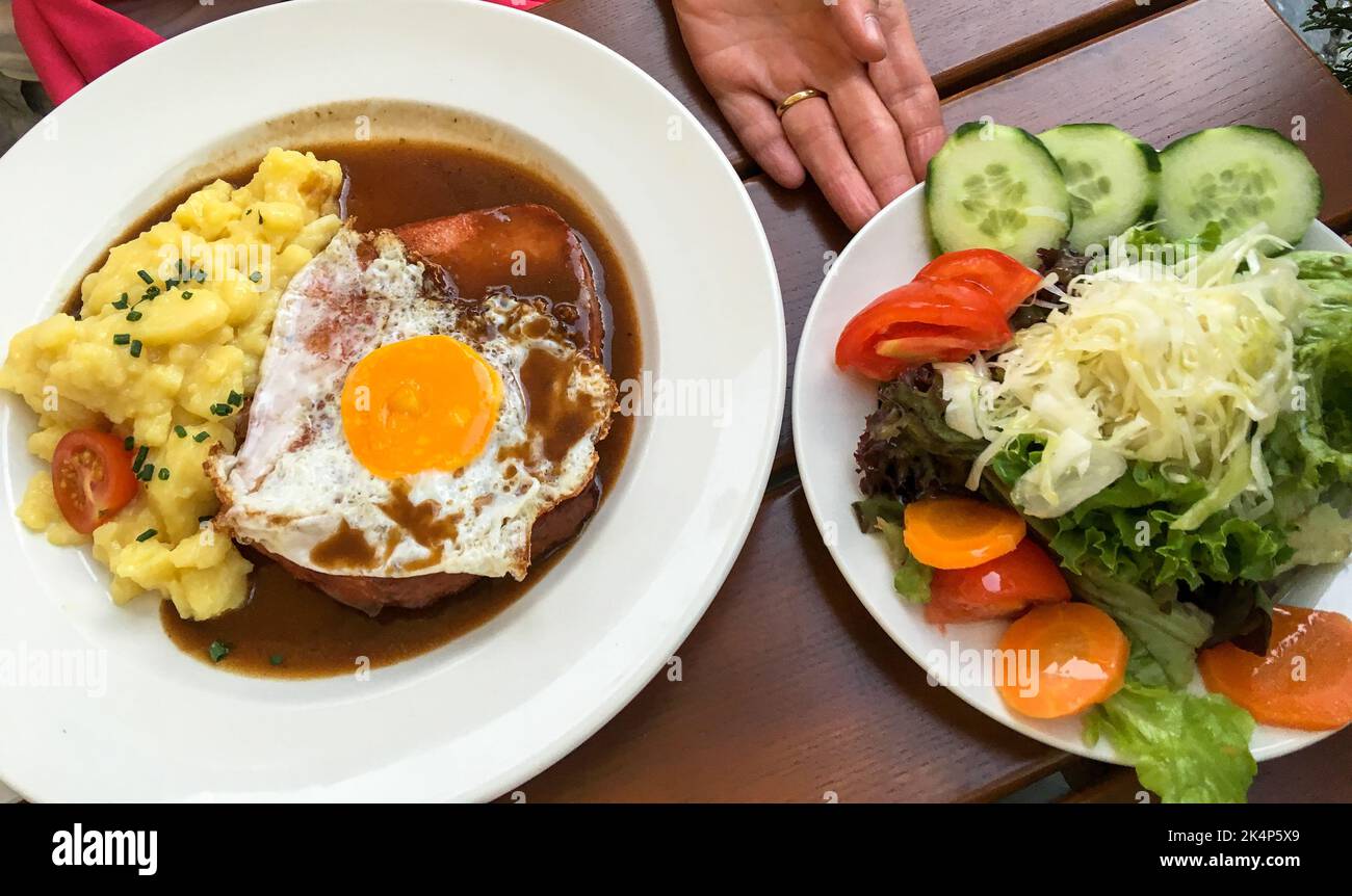 Bavaria, Germany - August 15, 2018: Typical dishes of the Bavarian ...