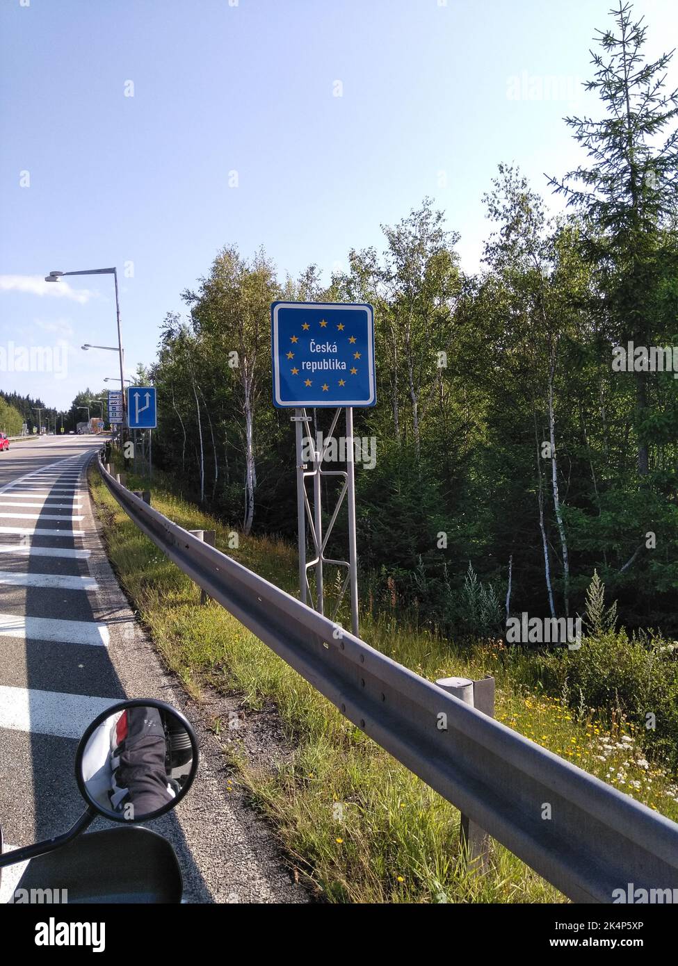 Czech Republic - July 30, 2018: State border warning sign Stock Photo ...