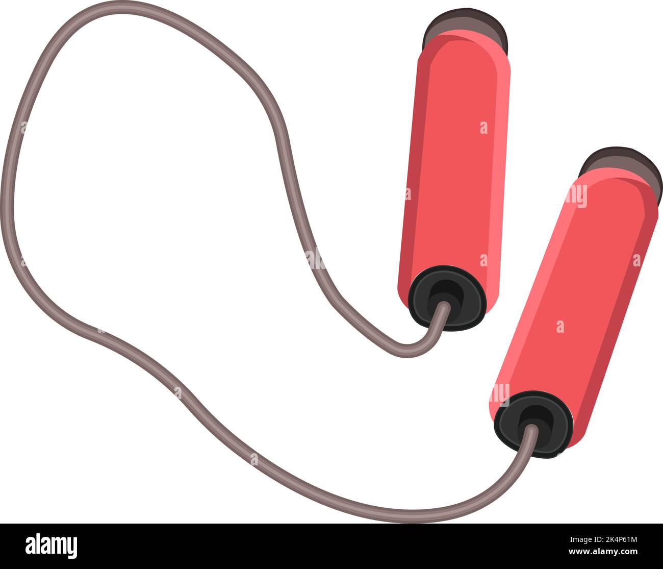 Red skipping rope, illustration, vector on a white background Stock ...