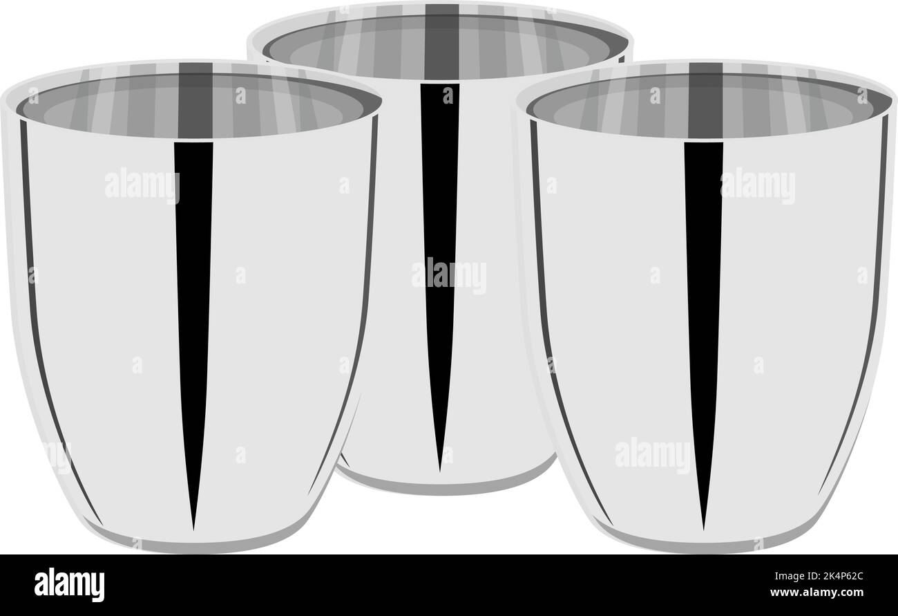 Stainless steel cups Stock Vector Images - Alamy