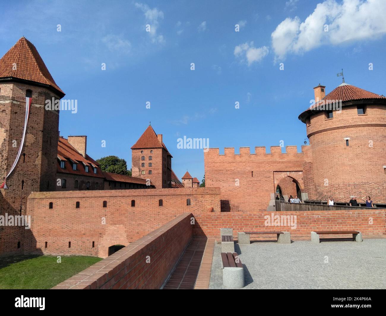 Malbork Castle, Poland - August 8, 2018: Marlbork, ancient medieval ...