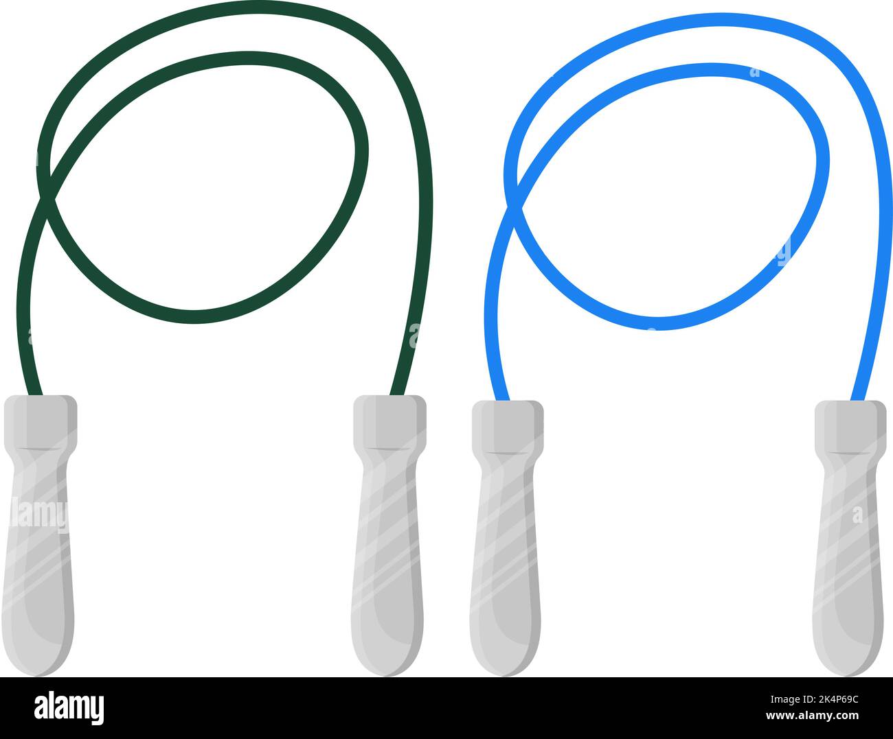 Skipping ropes, illustration, vector on a white background Stock Vector ...