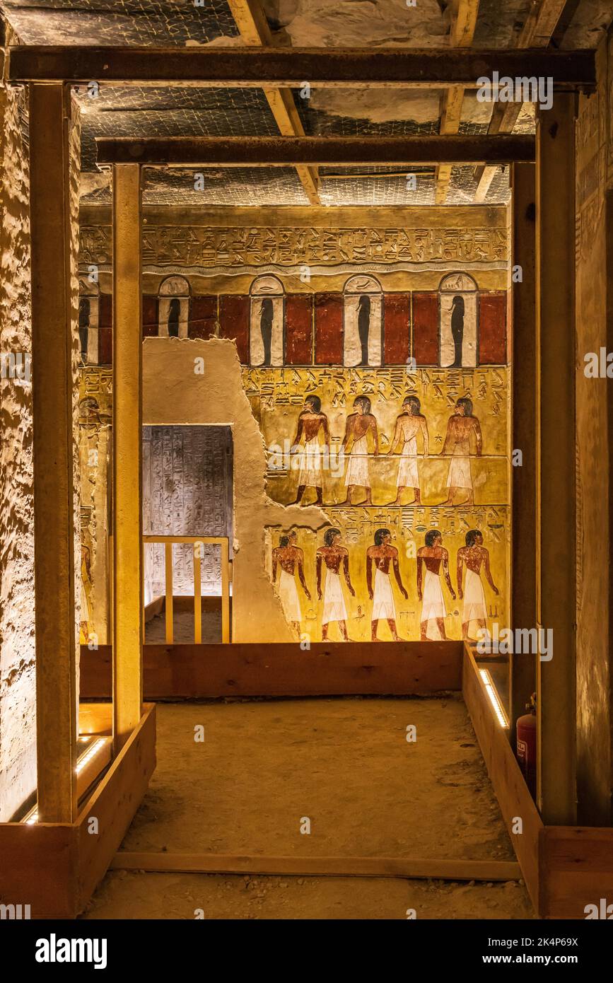 Valley of the Kings, Luxor, Egypt. February 26, 2022. Interior of the ...