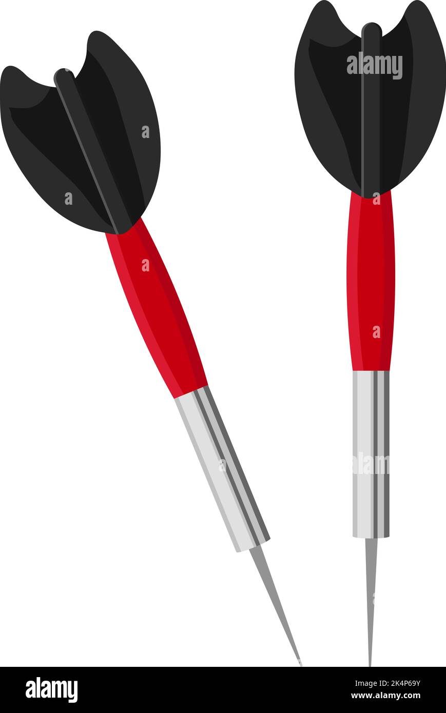 Black darts, illustration, vector on a white background Stock Vector ...