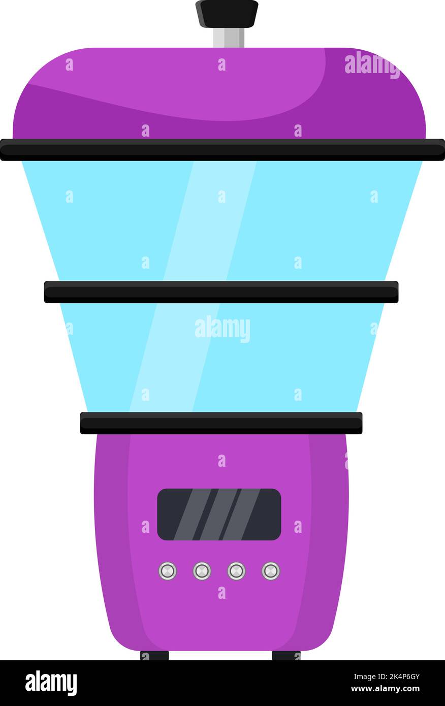 Purple electric steamer, illustration, vector on a white background ...