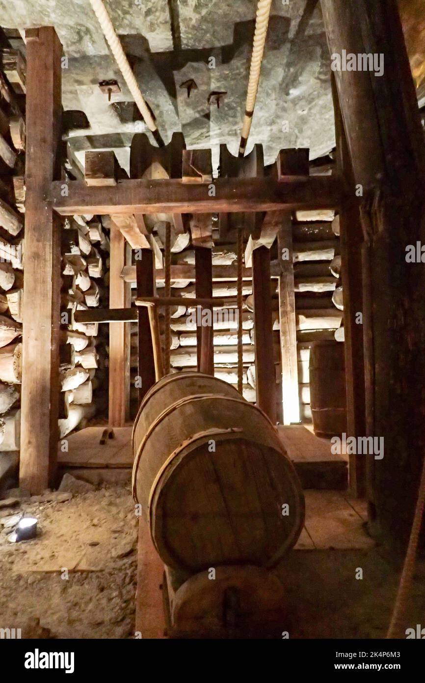 Wieliczka, Poland - August, 2018: Various pictures from the salt mines ...