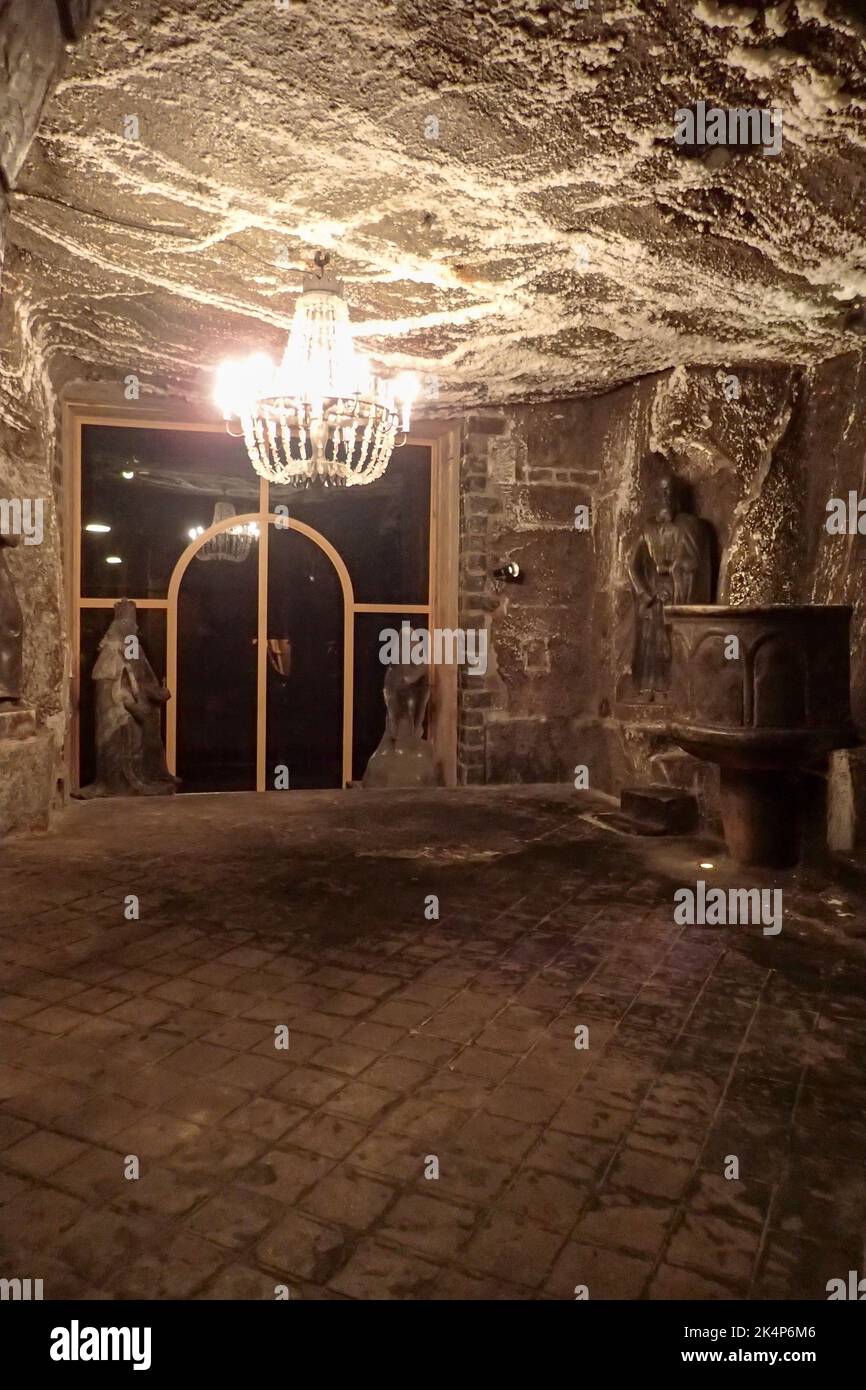 Wieliczka, Poland - August, 2018: Various pictures from the salt mines ...