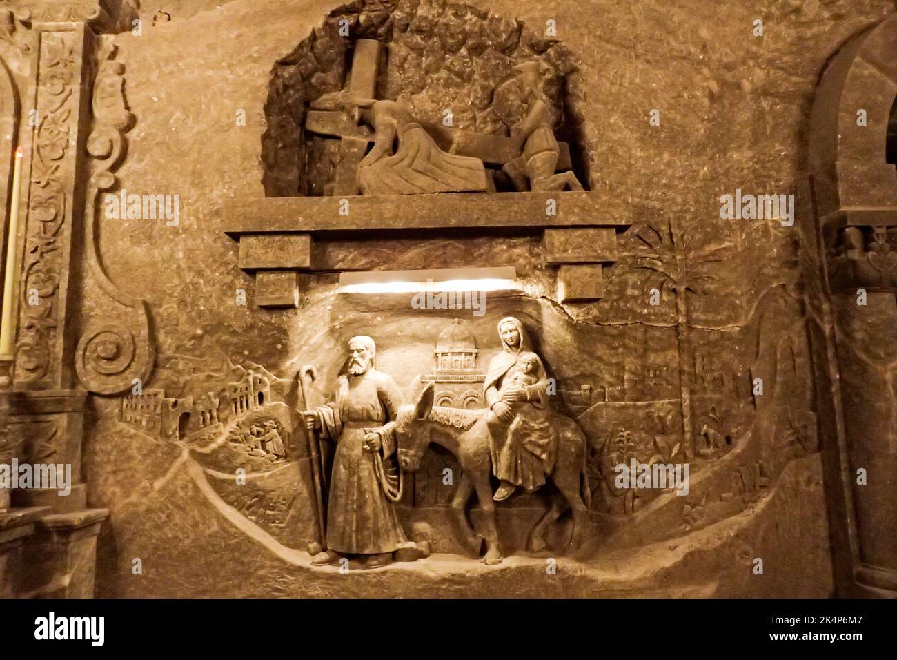 Wieliczka, Poland - August, 2018: Various pictures from the salt mines ...