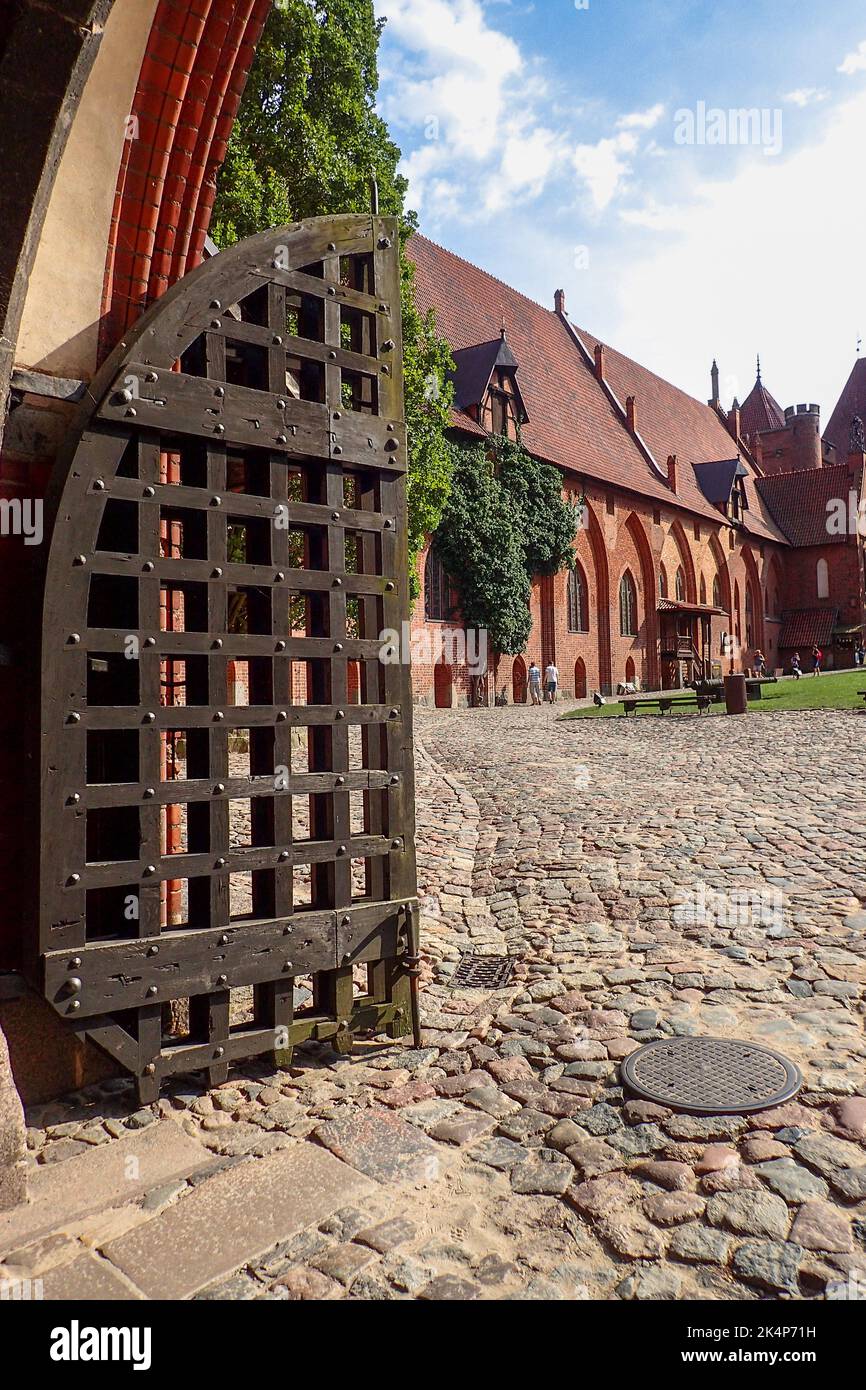 Malbork Castle, Poland - August 8, 2018: Marlbork, ancient medieval ...