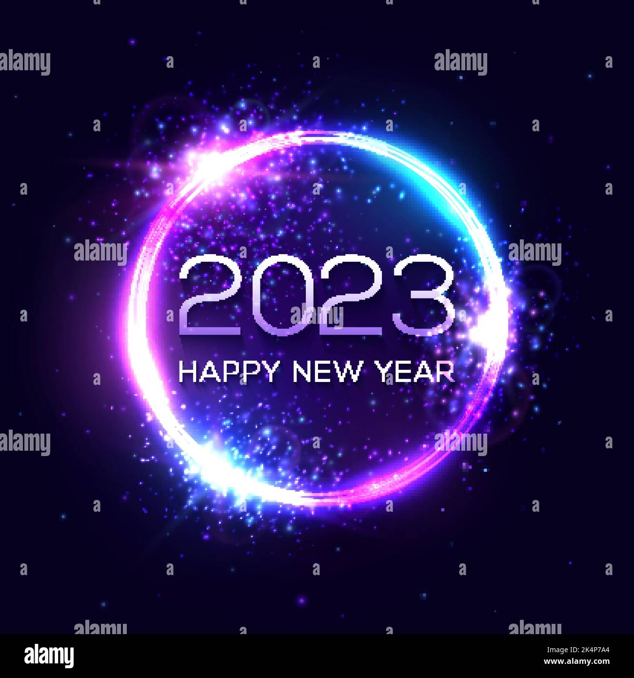 2023 year abstract neon sign hi-res stock photography and images - Alamy