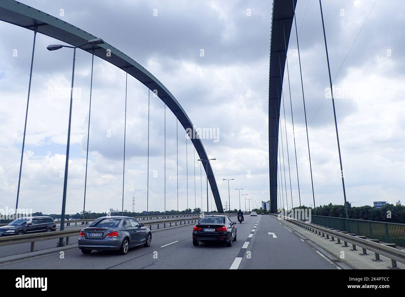 Bavaria, Germany: Structure of a multi-lane road bridge Stock Photo - Alamy