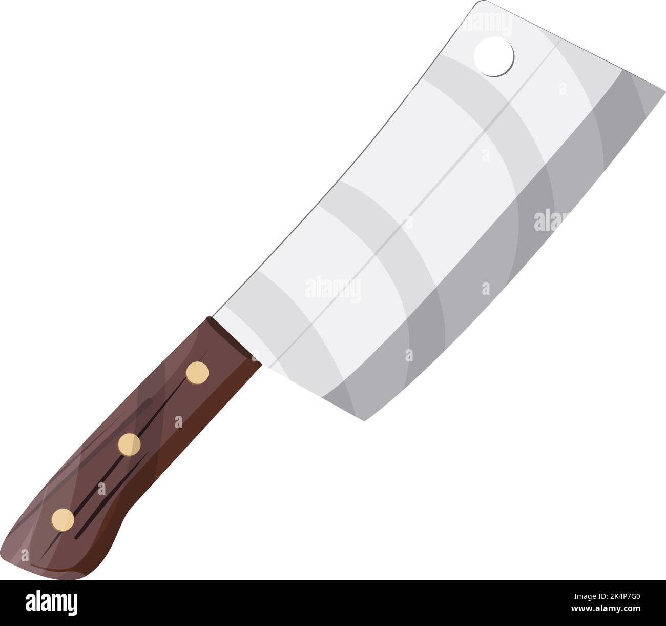 Cooking cleaver, illustration, vector on a white background Stock ...