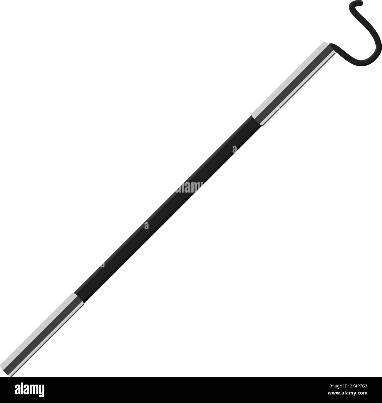 Snake stick, illustration, vector on a white background Stock Vector ...