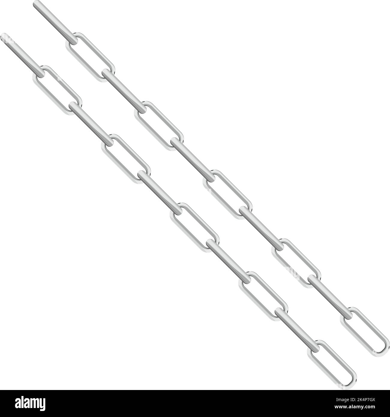 Metal chain, illustration, vector on a white background Stock Vector ...