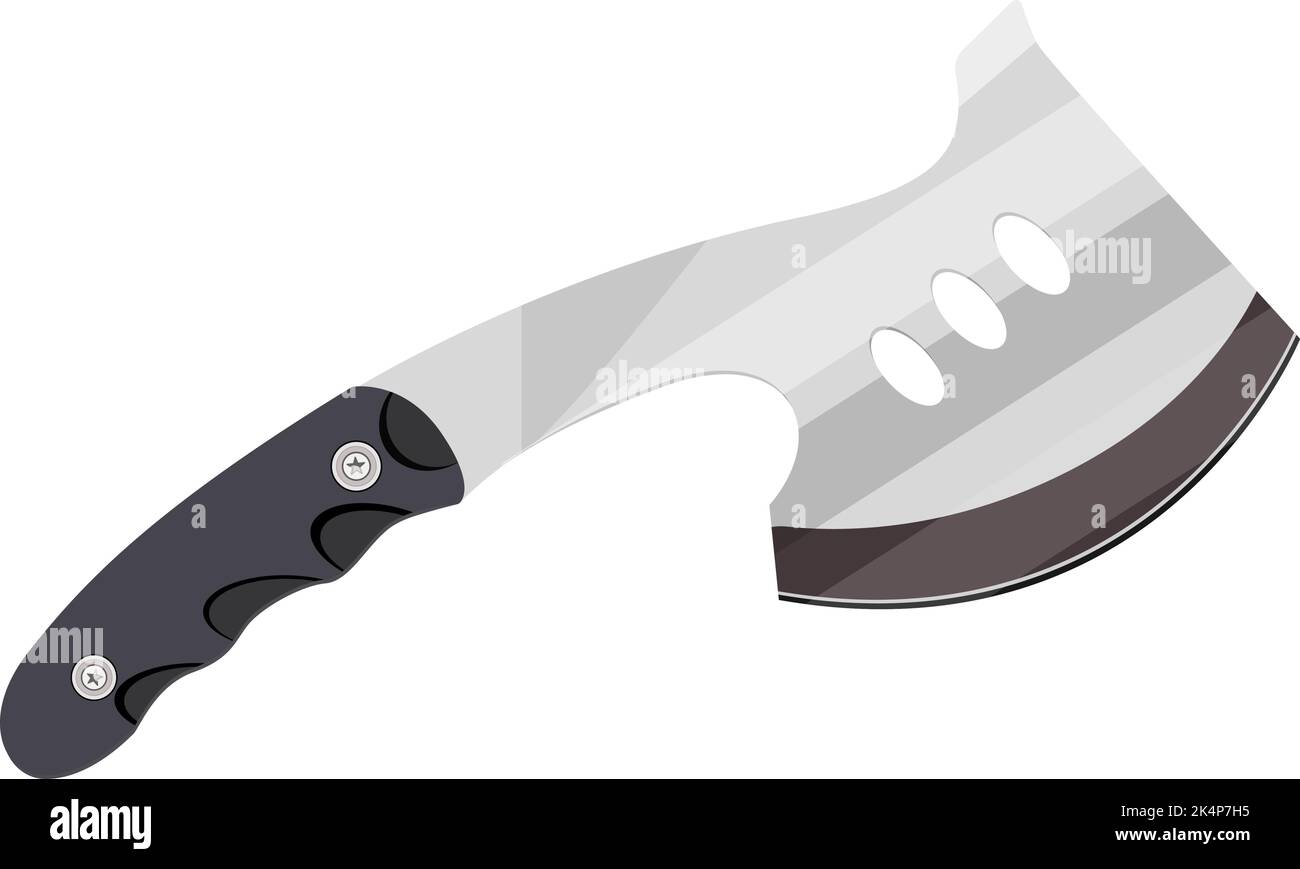 Heavy metal ax, illustration, vector on a white background Stock Vector ...
