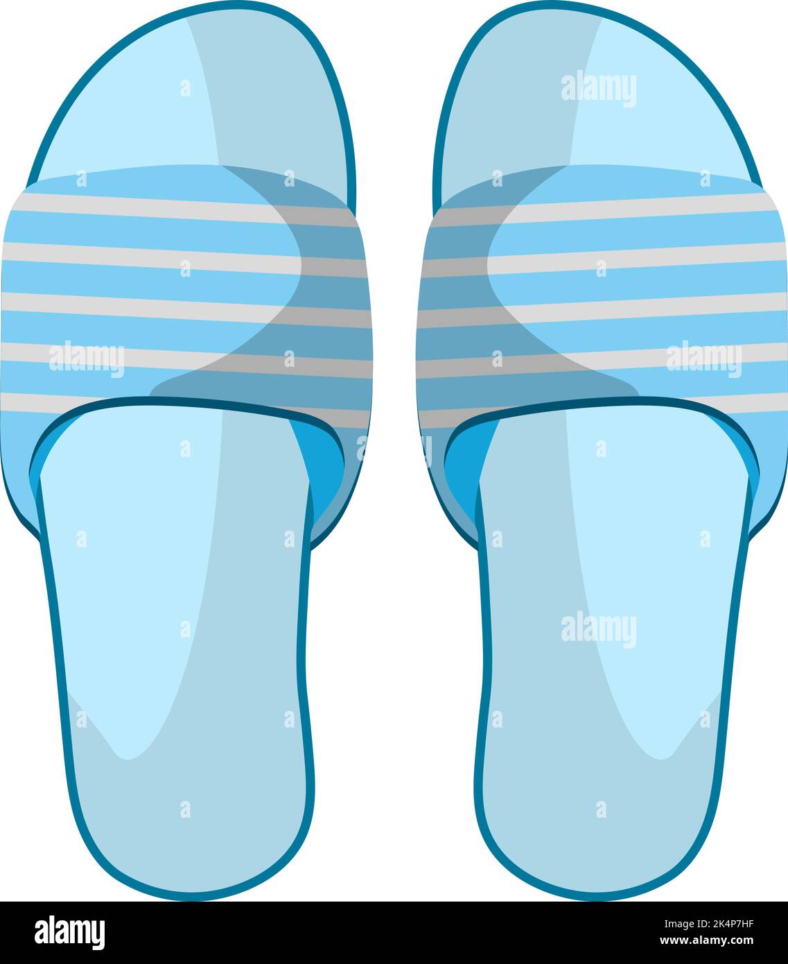 Blue slippers, illustration, vector on a white background Stock Vector ...