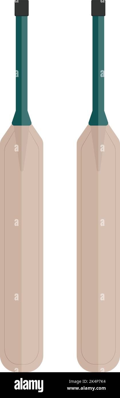 Two cricket bats, illustration, vector on a white background Stock ...