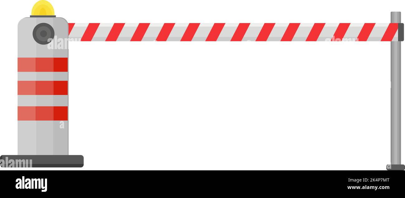 Mechanic stop barrier, illustration, vector on a white background Stock ...