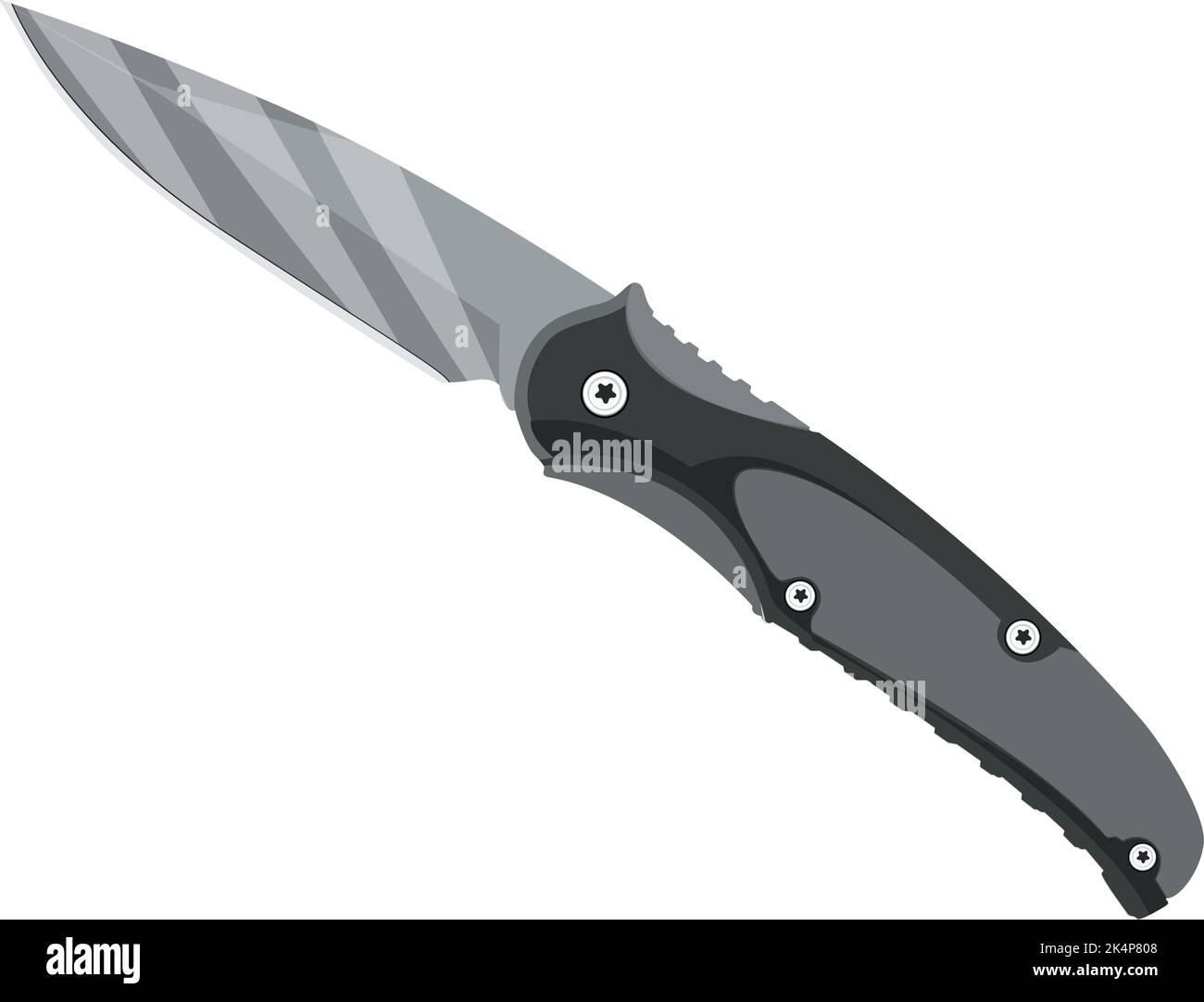 Black snow knife, illustration, vector on a white background Stock ...