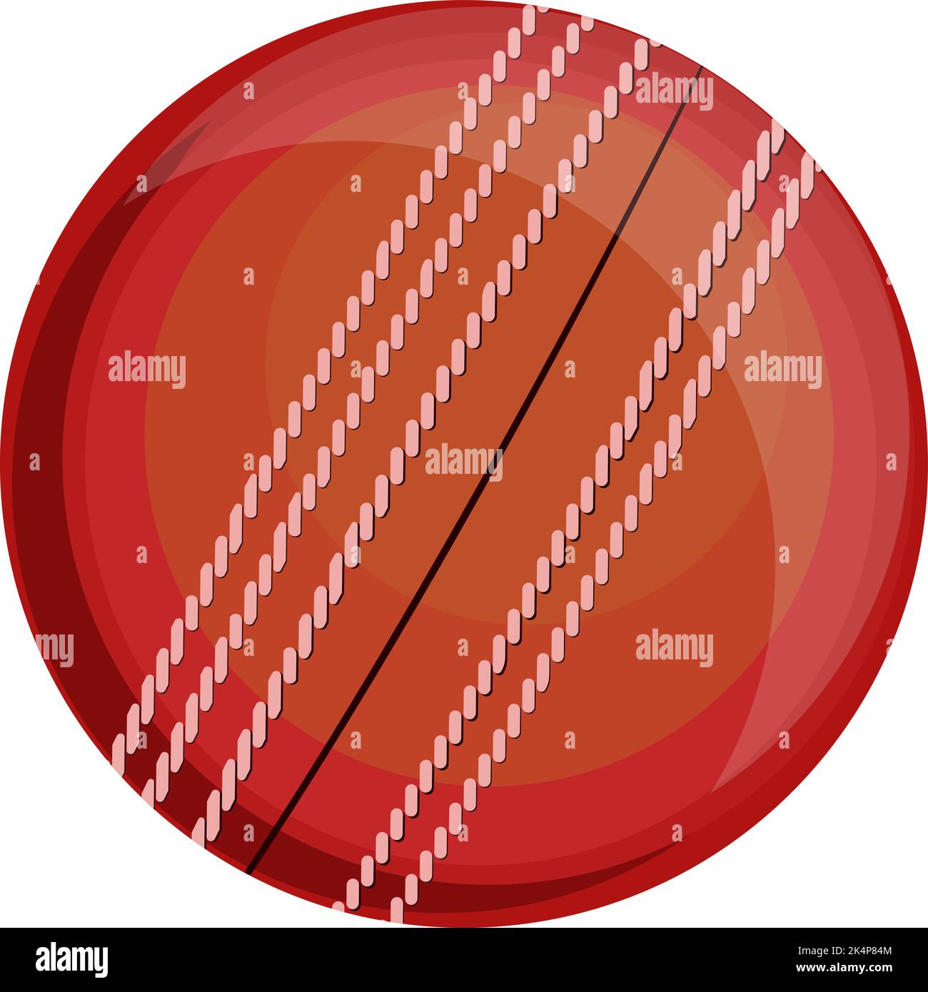 Red cricket balls, illustration, vector on a white background Stock ...