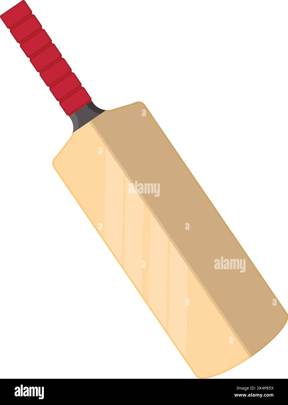 Wooden cricket bat, illustration, vector on a white background Stock ...