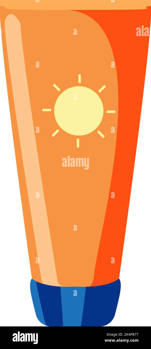Sun cream bottle on beach Stock Vector Images - Alamy