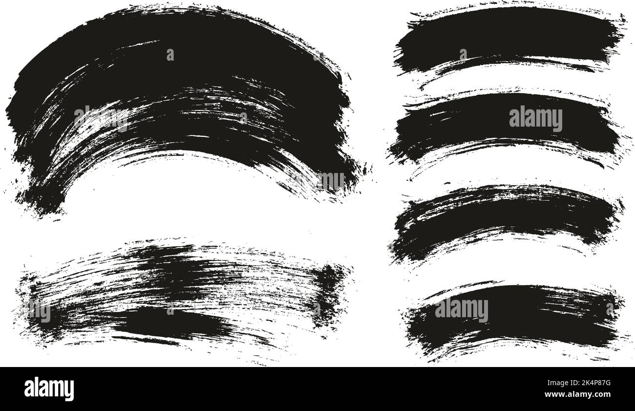 Round Brush Thin Curved Background Mix Artist Brush High Detail ...
