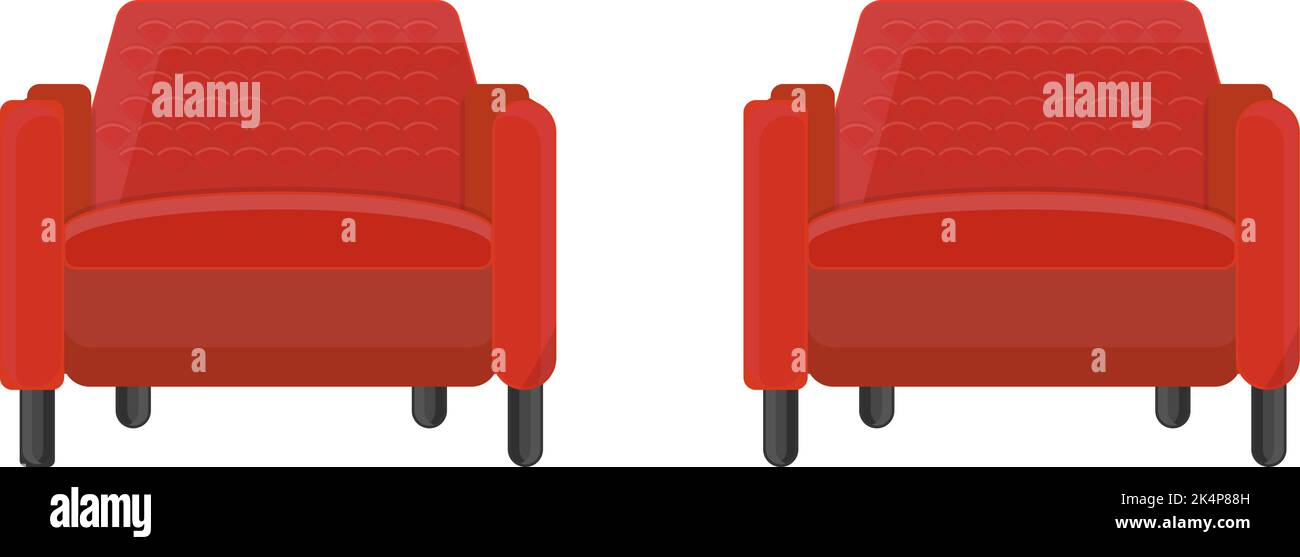 Two red chairs Stock Vector Images - Alamy