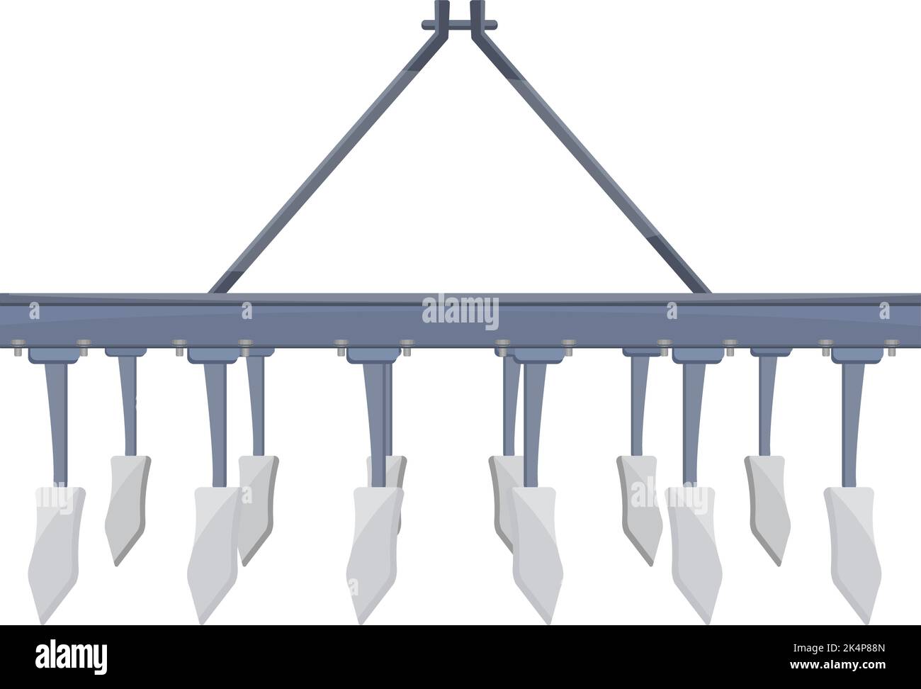 Metal ground cultivator, illustration, vector on a white background ...
