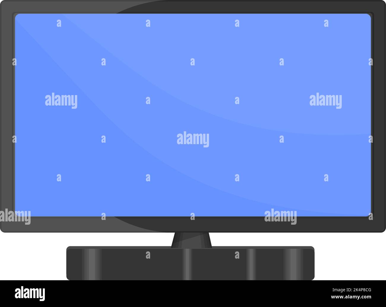 Big screen TV, illustration, vector on a white background Stock Vector ...