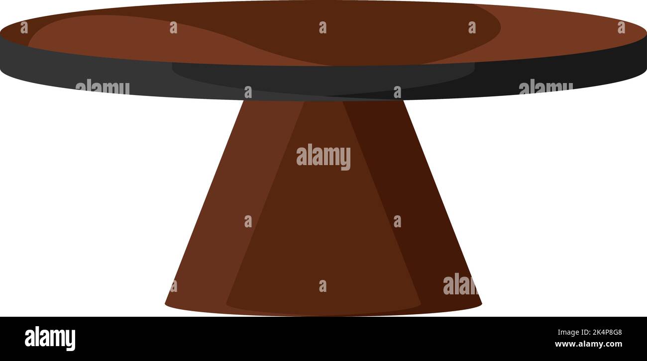 Handmade wooden table, illustration, vector on a white background Stock ...