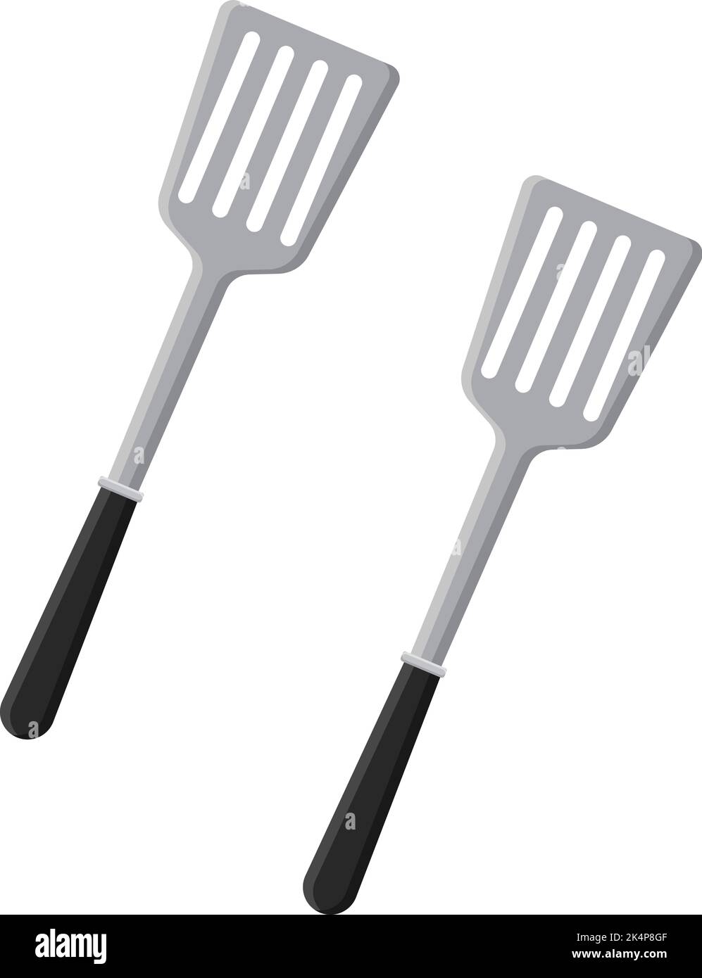 Cooking spatulas, illustration, vector on a white background Stock ...