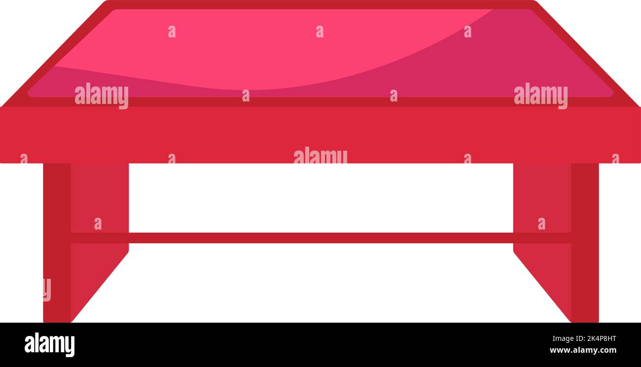 Pink coffee table, illustration, vector on a white background Stock ...
