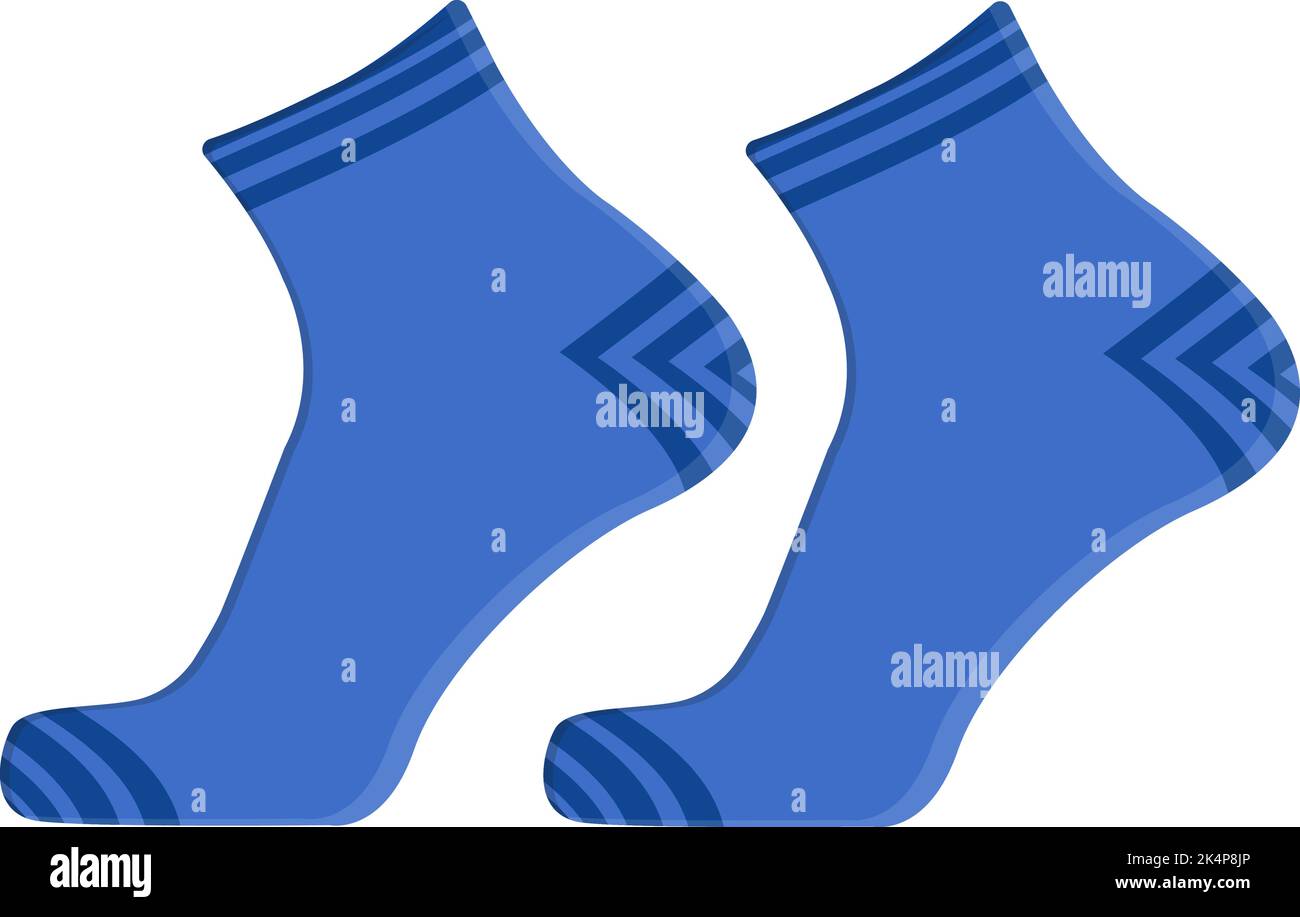 Blue socks, illustration, vector on a white background Stock Vector ...