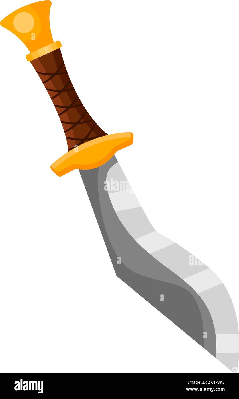 Sharp dagger, illustration, vector on a white background Stock Vector ...