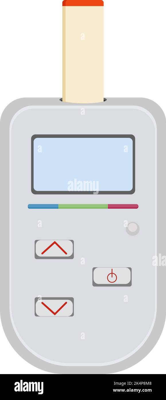 Sugar level machine, illustration, vector on a white background Stock ...