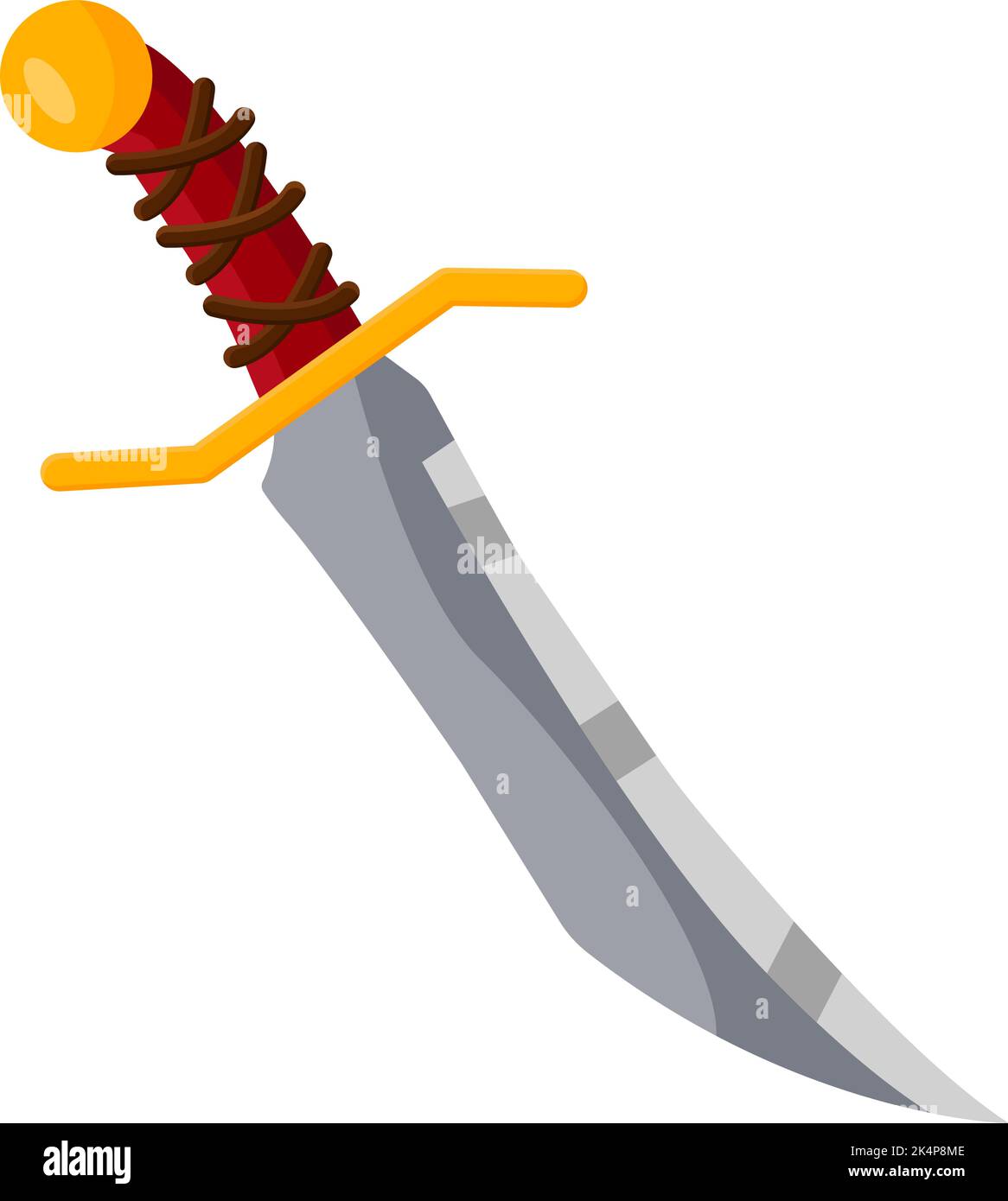 Medieval dagger, illustration, vector on a white background Stock ...