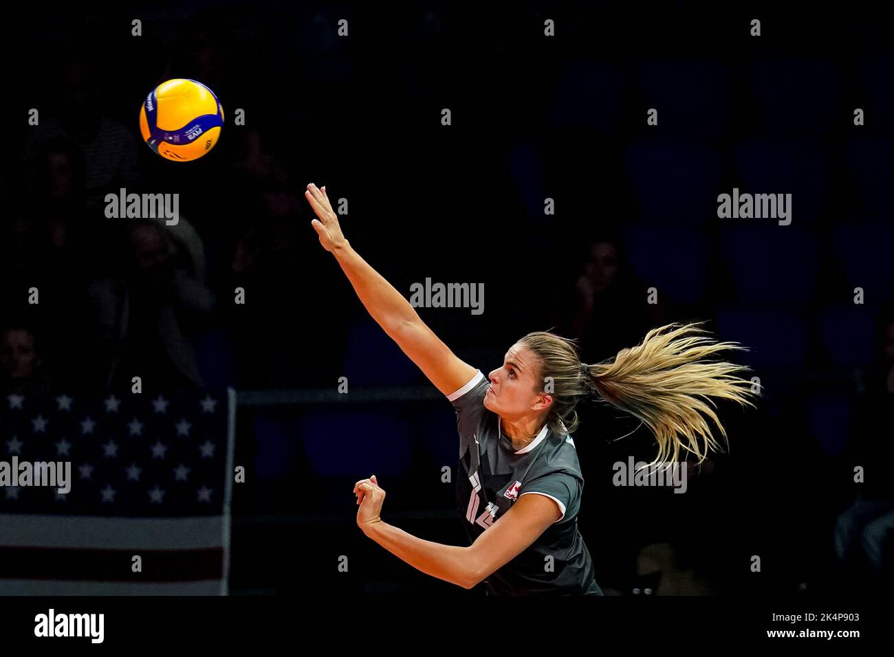 ARNHEM, NETHERLANDS - SEPTEMBER 26: Hilary Howe of Canada serves during ...