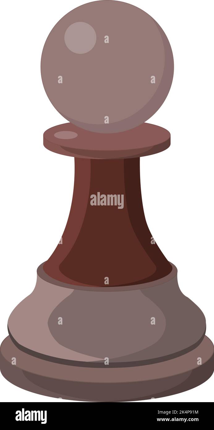 Chess piece pawn, illustration, vector on a white background Stock ...
